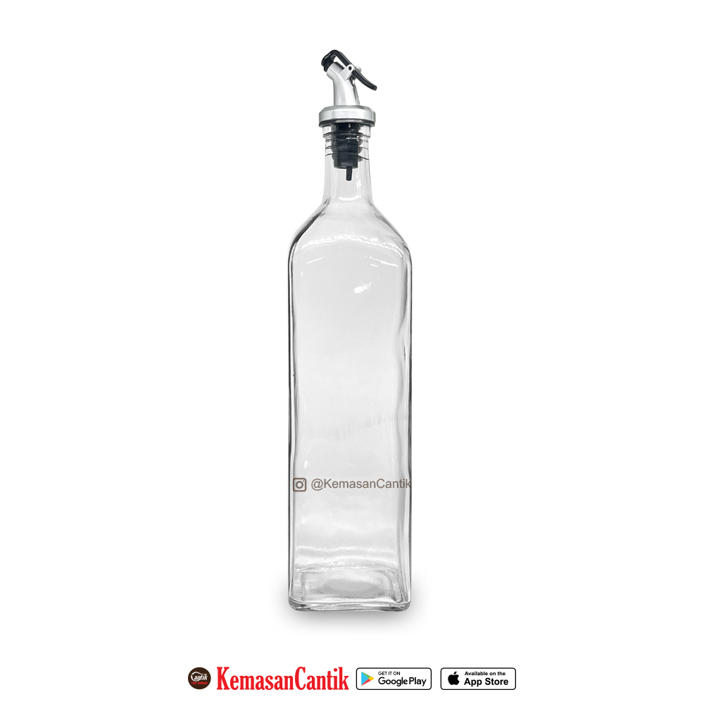 BOTOL KACA OIL 1000 ML | Toko Kemasan Cantik